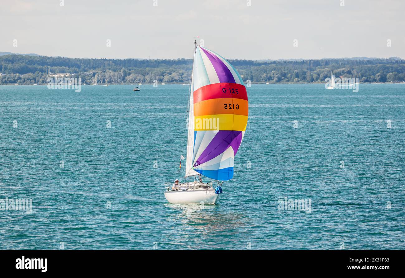 Ein Segelboot auf dem Bodensee. (Romanshorn, Schweiz, 21.08.2023 Stock ...