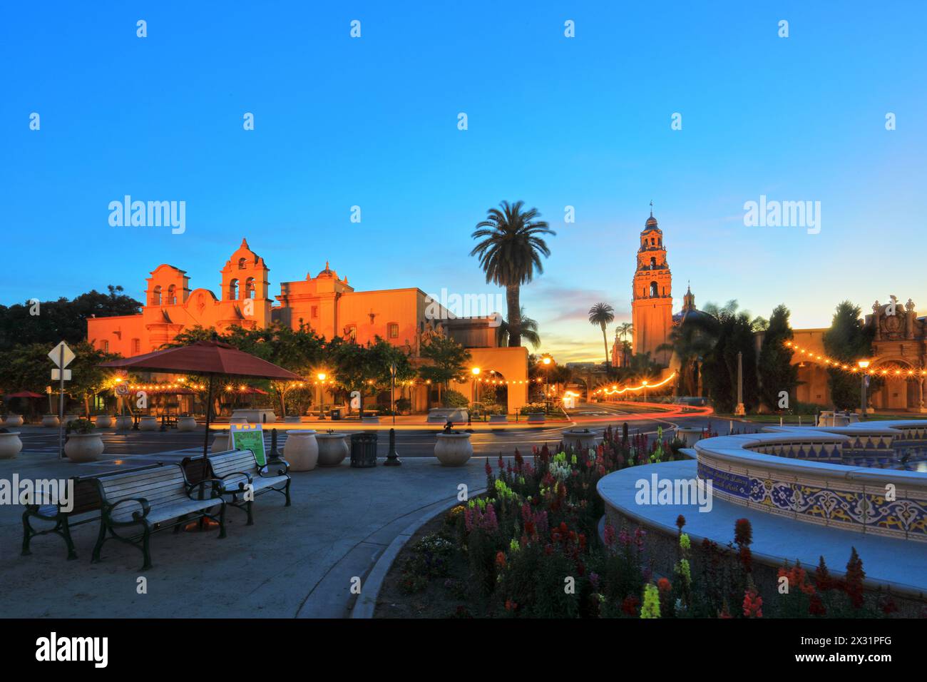 geography / travel, USA, California, San Diego, view from Plaza de ...