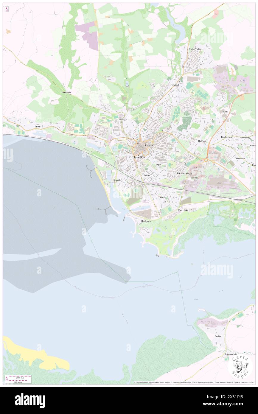 Llanelli map Cut Out Stock Images & Pictures - Alamy