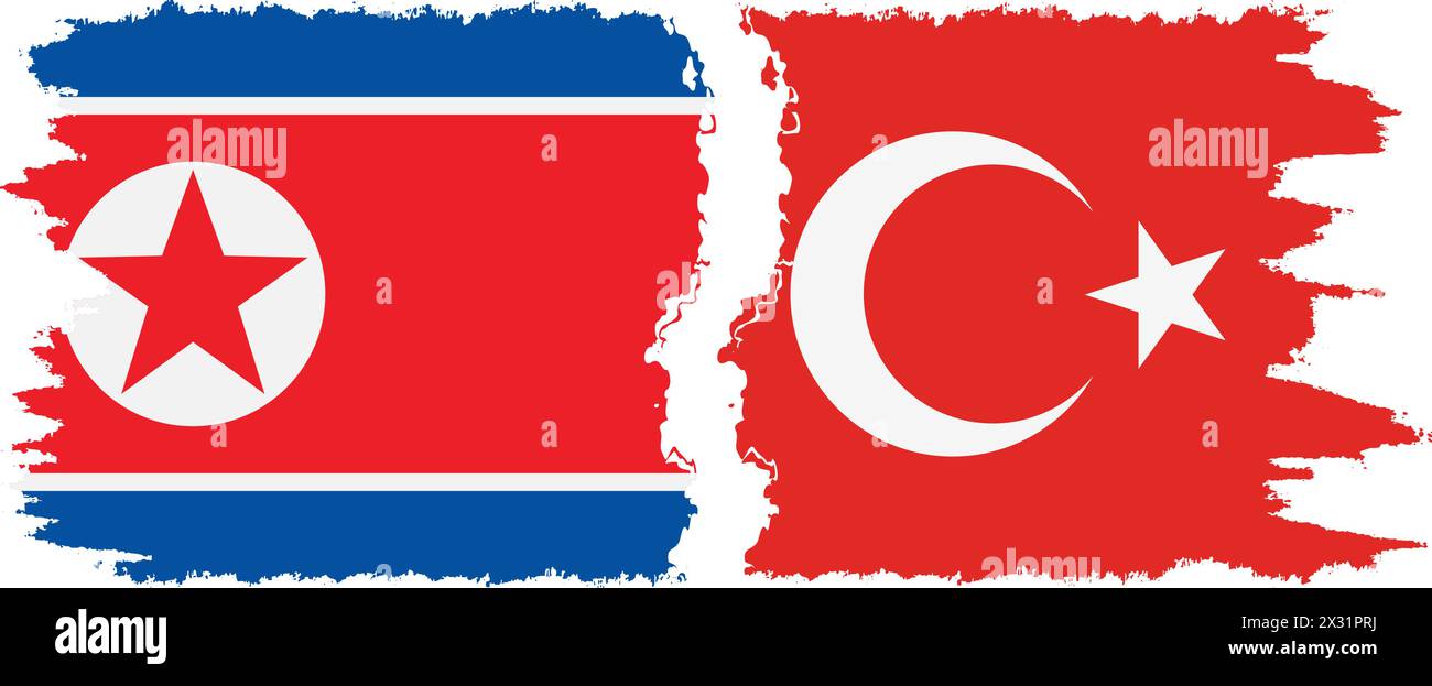 Turkey north korea flag Stock Vector Images - Alamy