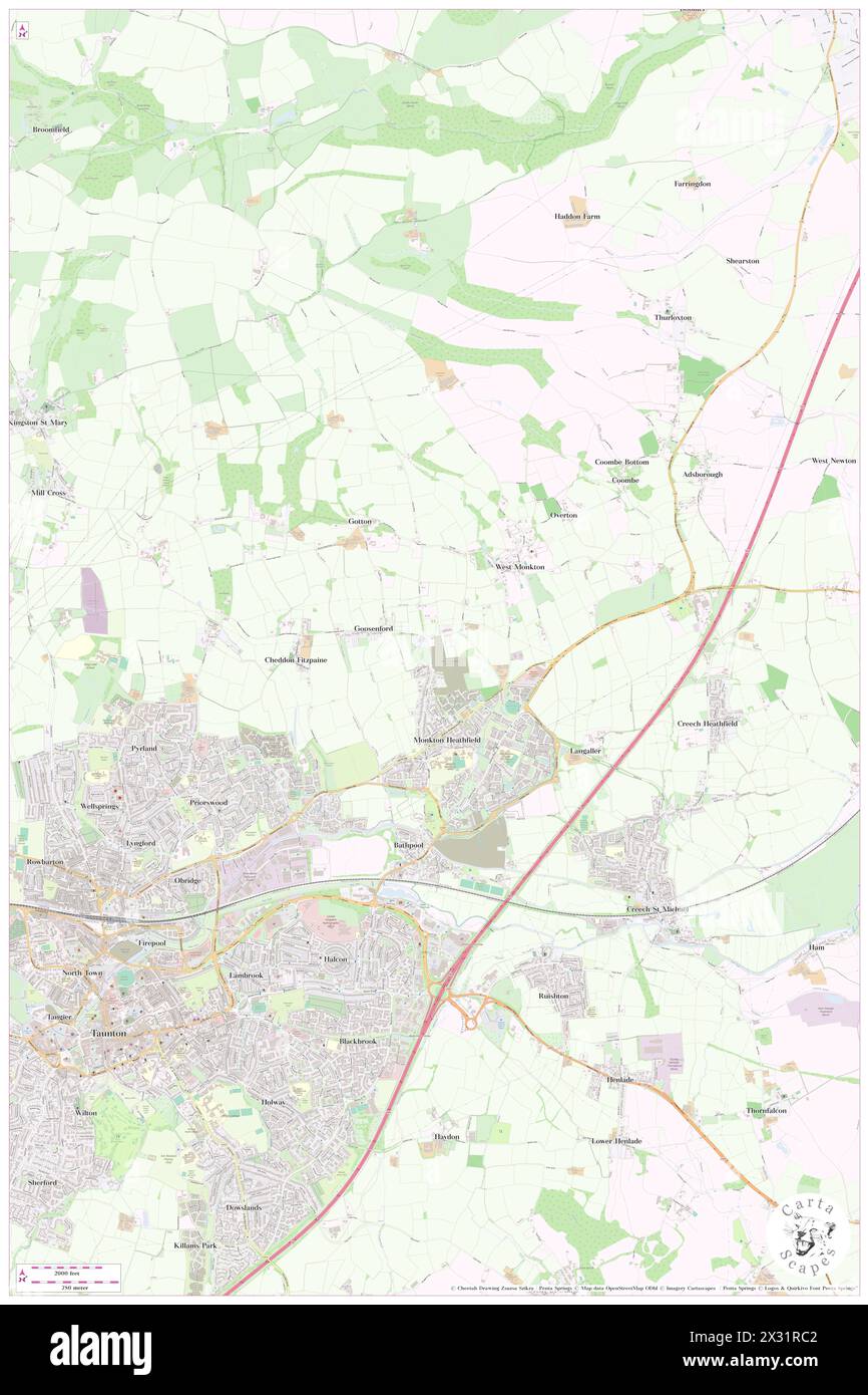 Monkton map hi-res stock photography and images - Alamy