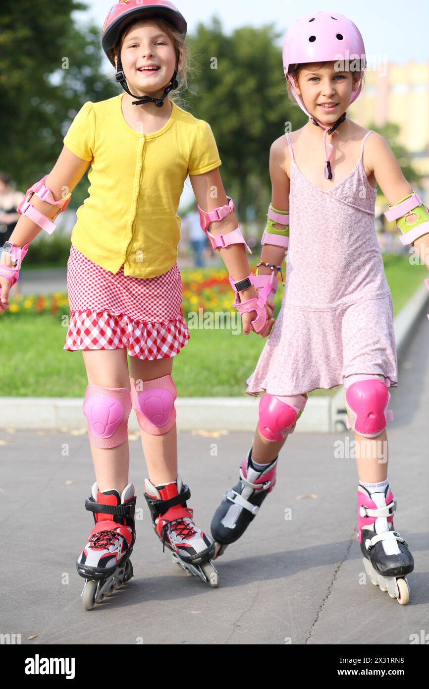 Person rollerblading helmet knee pads hi-res stock photography and ...