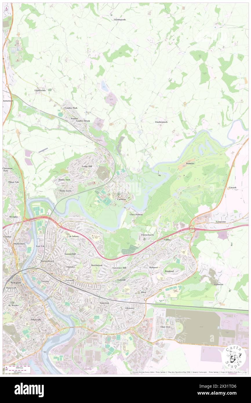 Vintage newport map Cut Out Stock Images & Pictures - Alamy