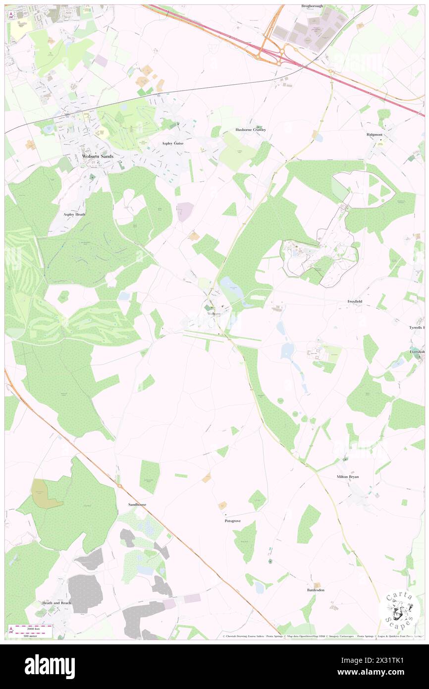 Map of woburn Cut Out Stock Images & Pictures - Alamy