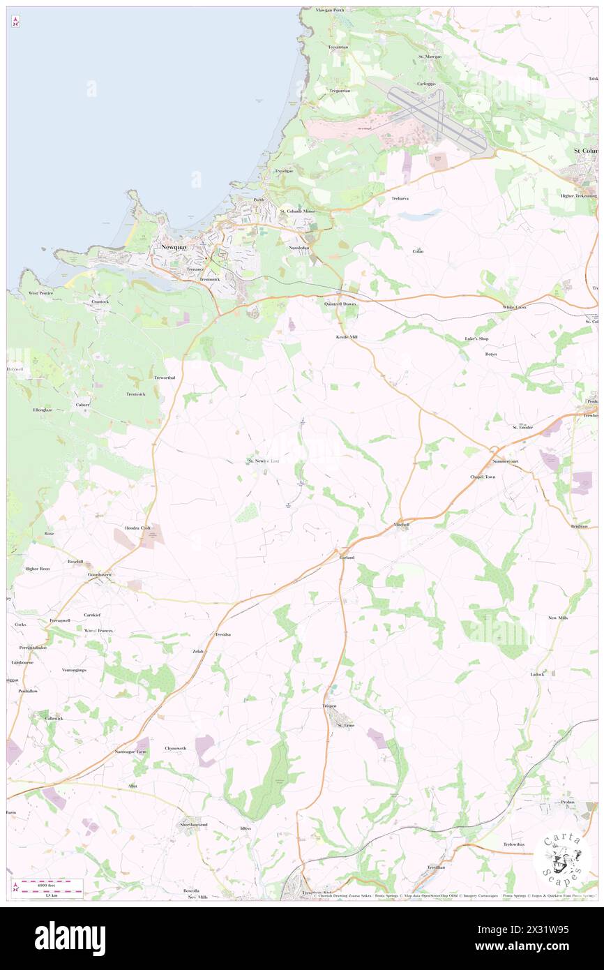 Map of st newlyn east hi-res stock photography and images - Alamy