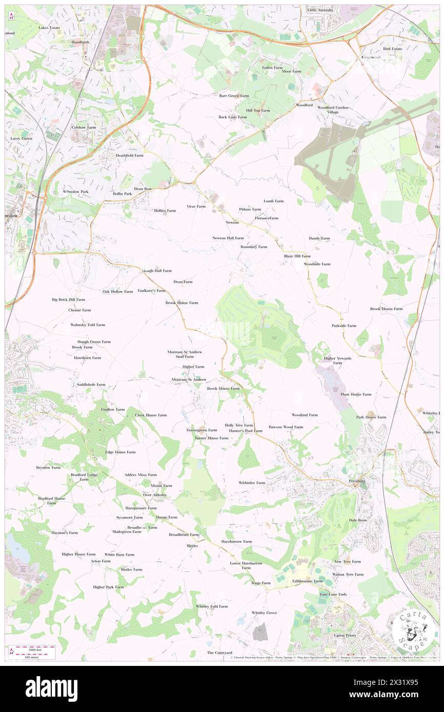 Mottram st andrew map hi-res stock photography and images - Alamy