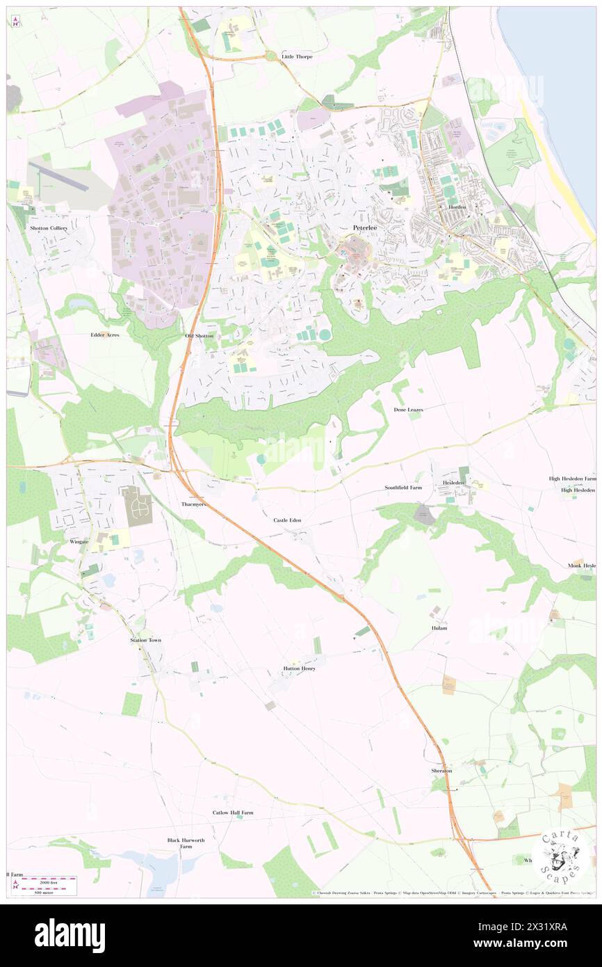 Castle eden map hi-res stock photography and images - Alamy