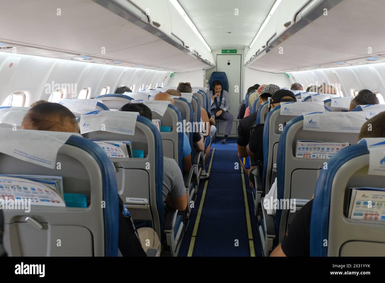 Passengers boarding a Bangkok air ATR 72-600 Prop aircraft in Phuket ...