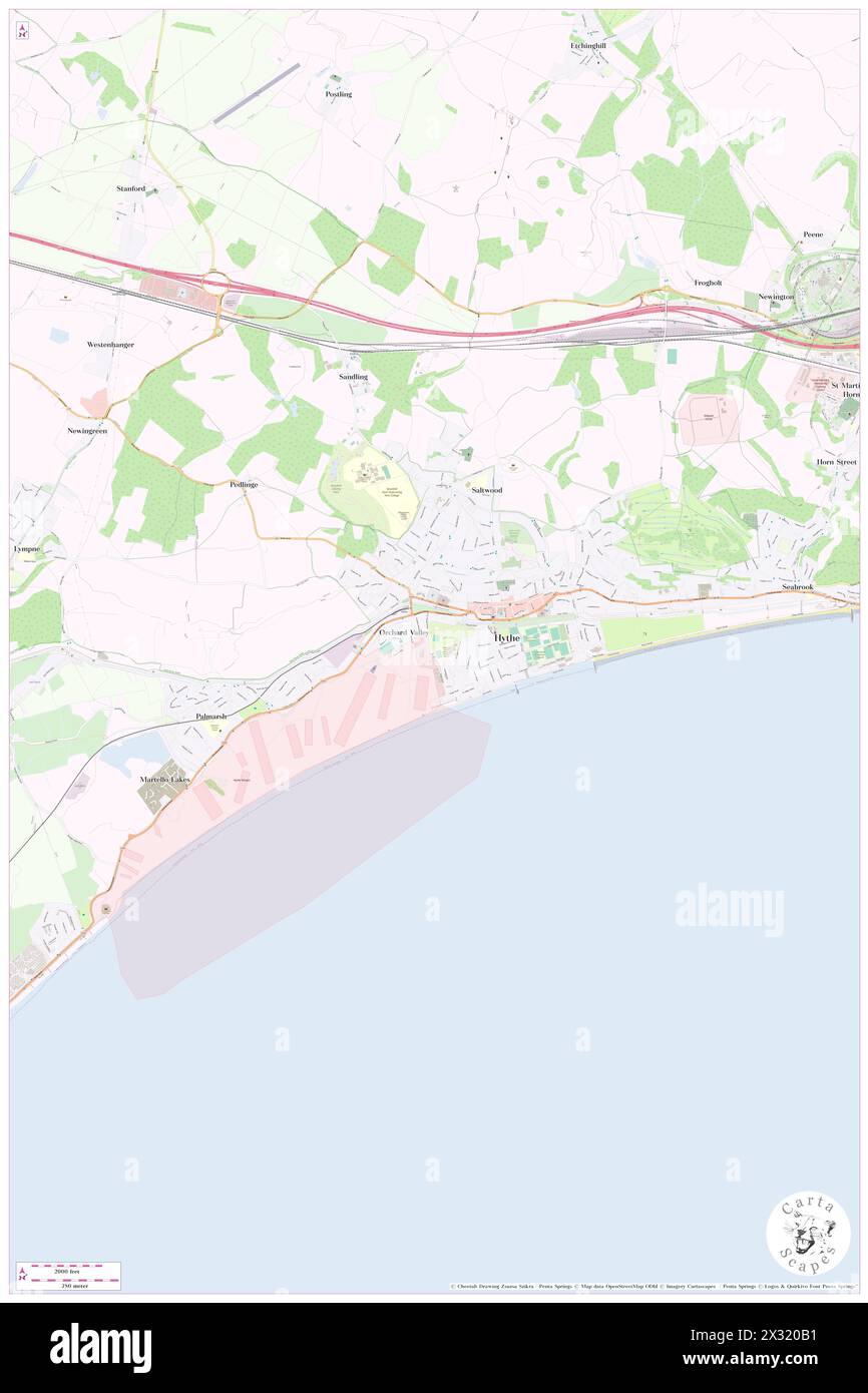 Map of hythe Cut Out Stock Images & Pictures - Alamy