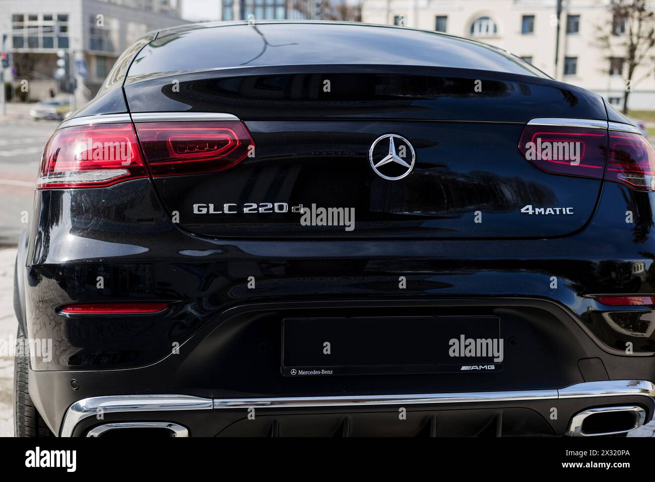 Minsk, Belarus, April 24, 2024 - Rear view of Mercedes GLC 220d parked ...