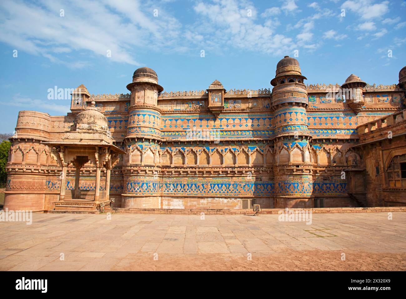 Exteriors, Man Mandir Palace, Fort complex, Gwalior, Madhya Pradesh ...