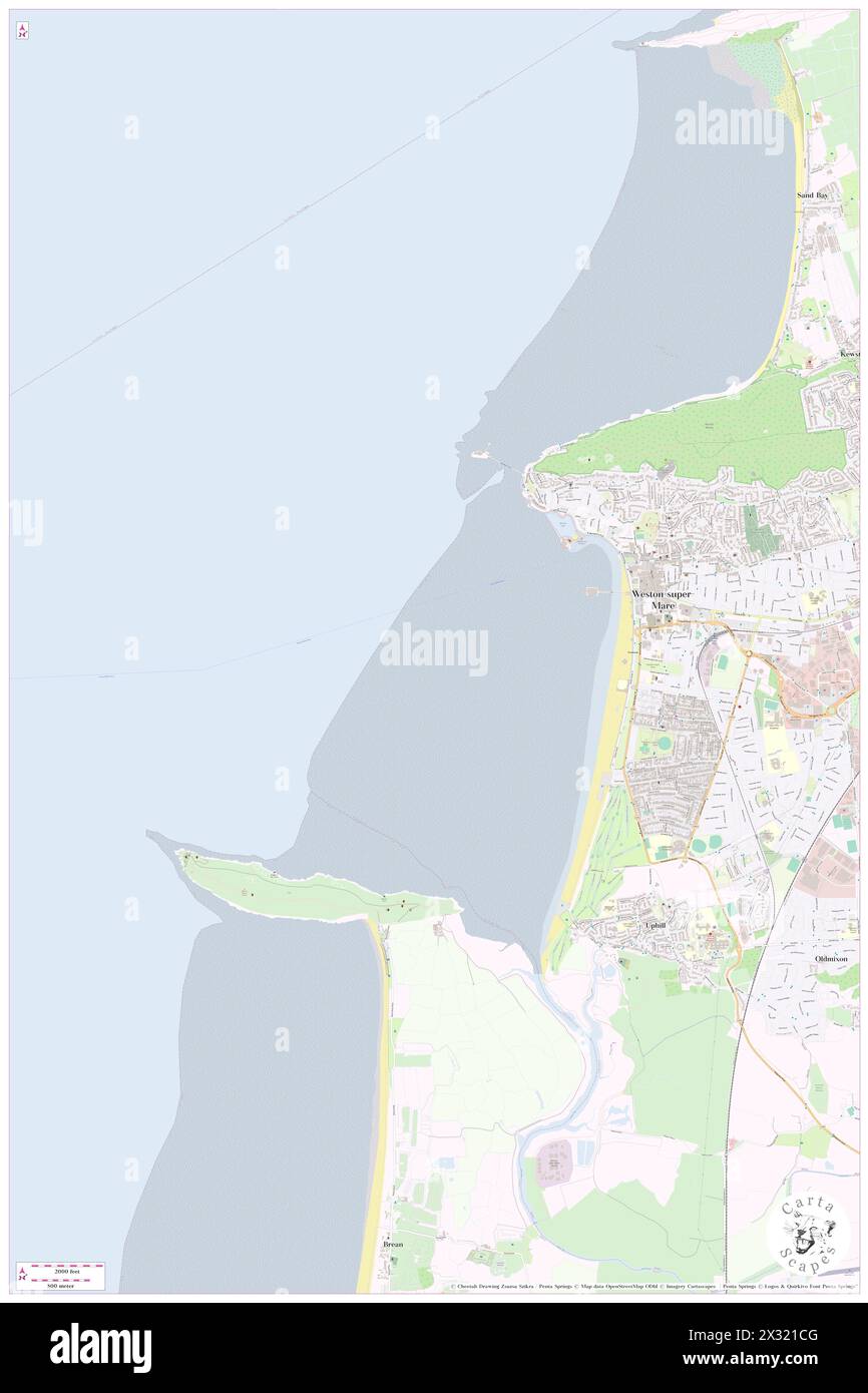 Weston super mare map hi-res stock photography and images - Alamy