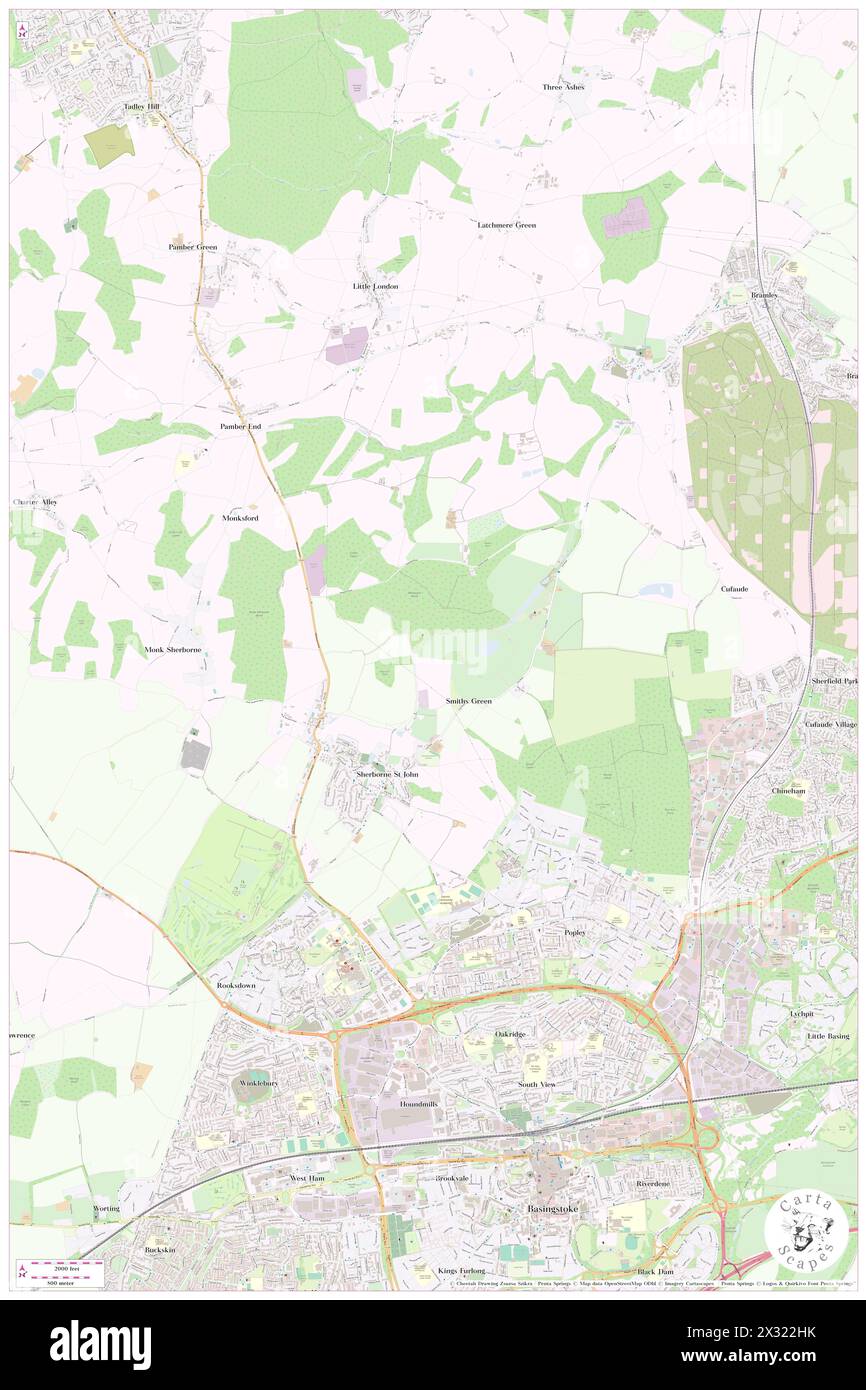 Sherborne st john map hi-res stock photography and images - Alamy