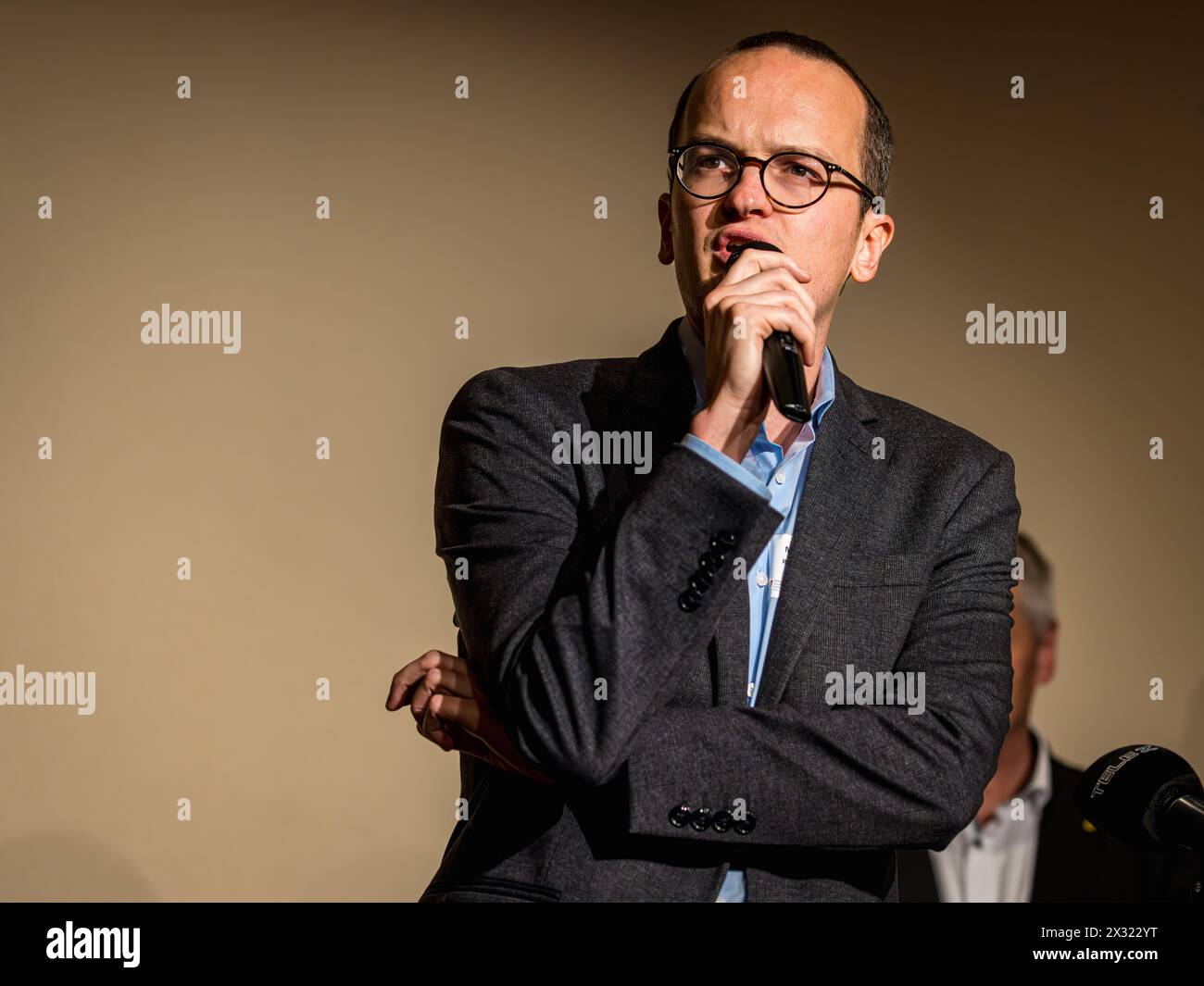 Der Zürcher Regierungsrat Martin Neukomm (Die Grünen) bei seinem ...