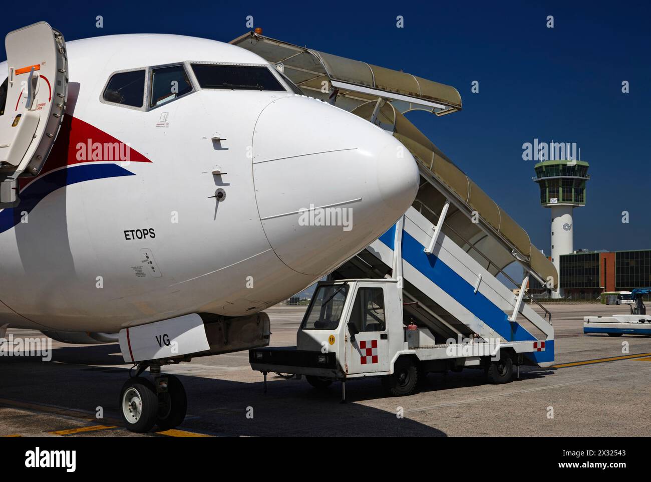 ITALY, Naples, international airport Capodichino, airplane and flight ...
