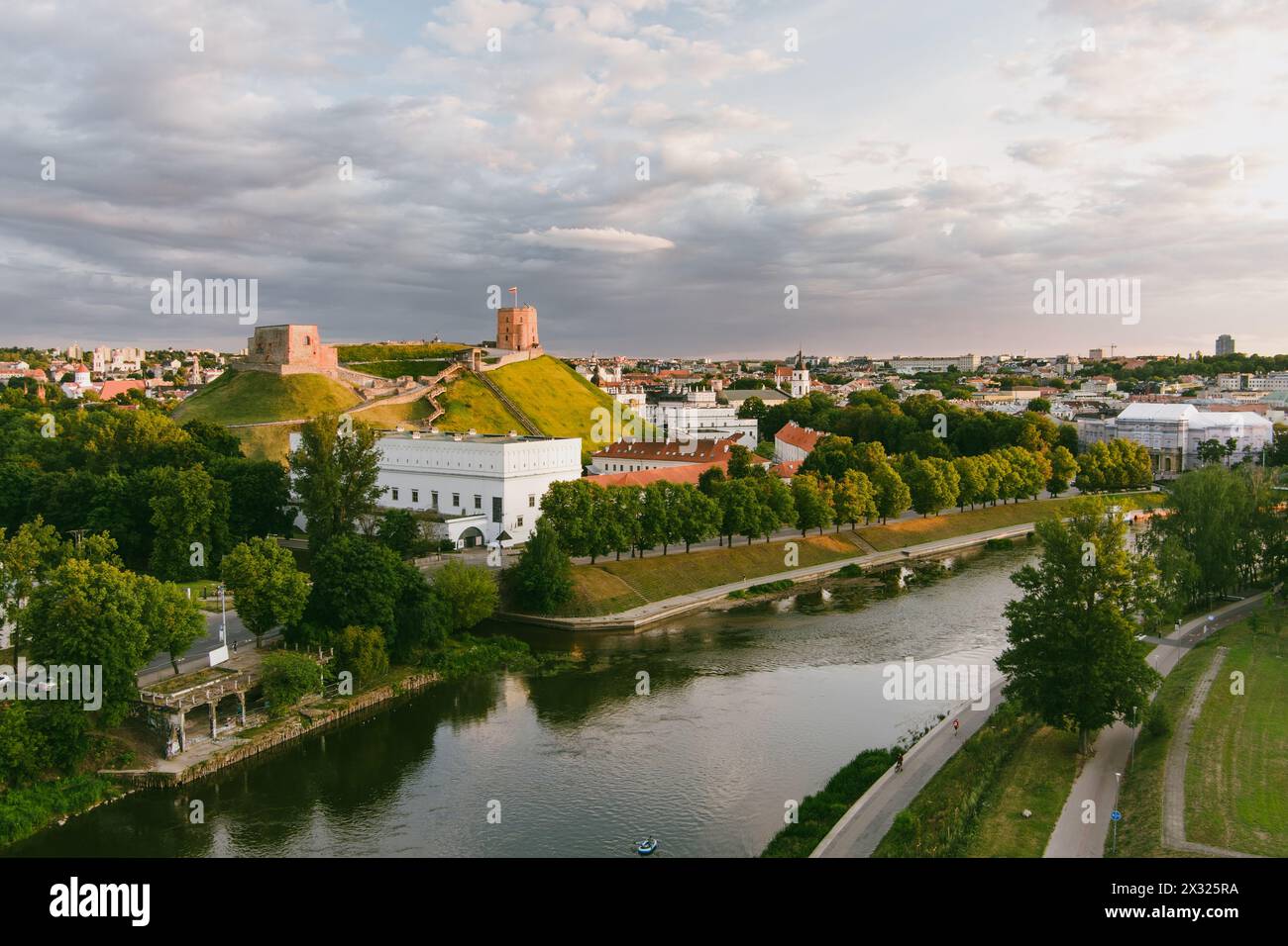 Aerial view of Vilnius Old Town, one of the largest surviving medieval ...