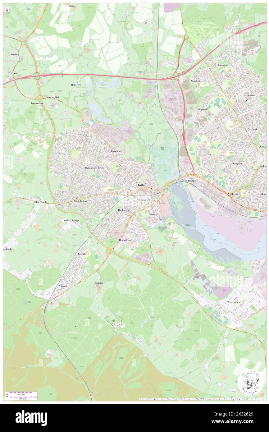Map of totton hi-res stock photography and images - Alamy