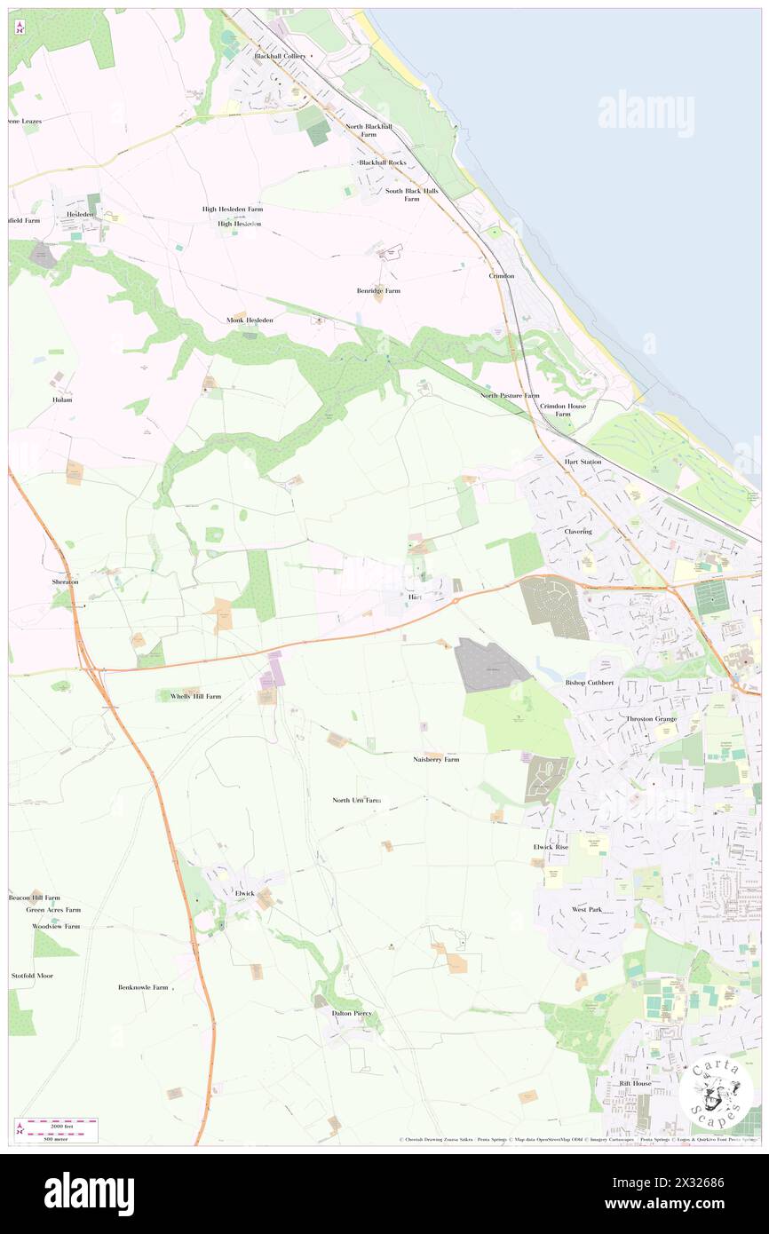 Map of hartlepool hi-res stock photography and images - Alamy