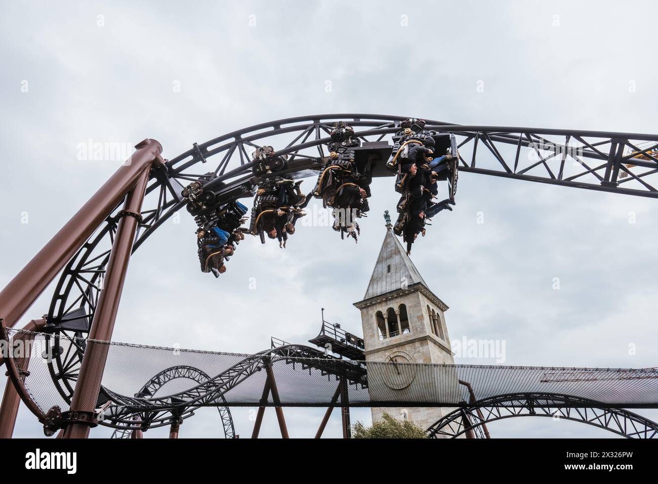 Rust, Germany. 24th Apr, 2024. Passengers ride the Voltron Nevera ...