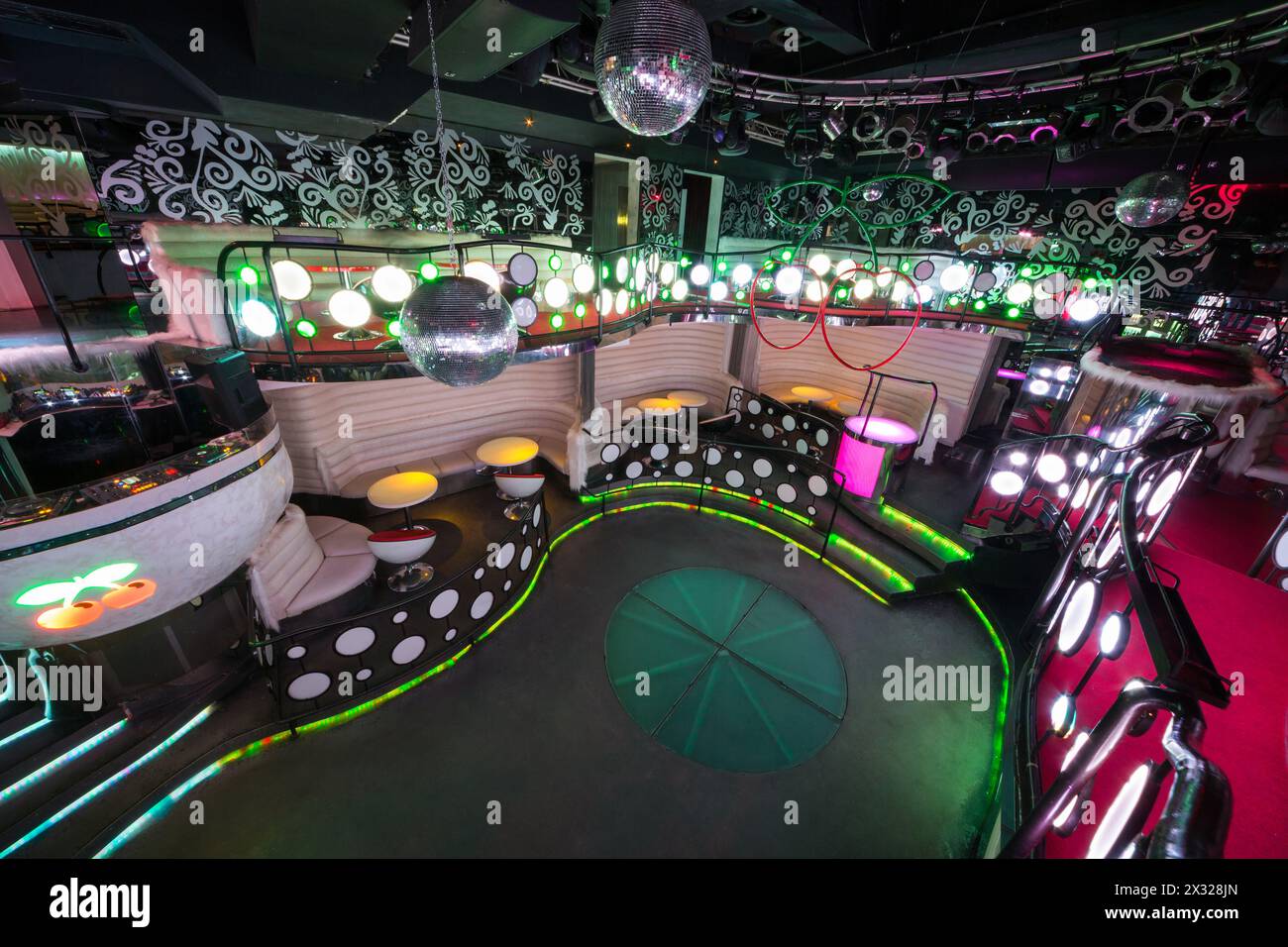 MOSCOW - JAN 18: The interior of one of the rooms of the nightclub ...