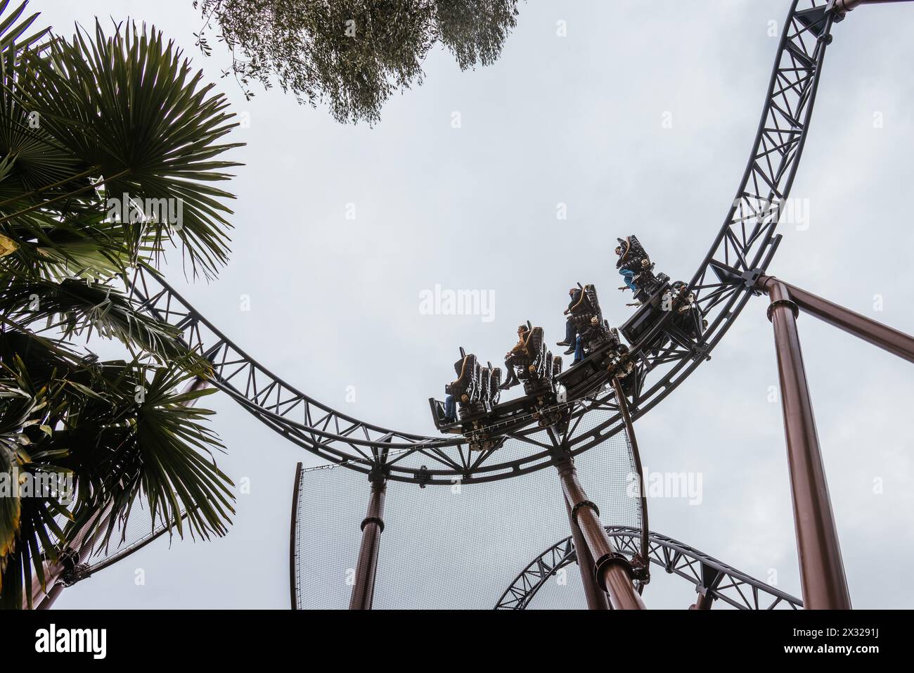 Rust, Germany. 24th Apr, 2024. Passengers ride the Voltron Nevera ...