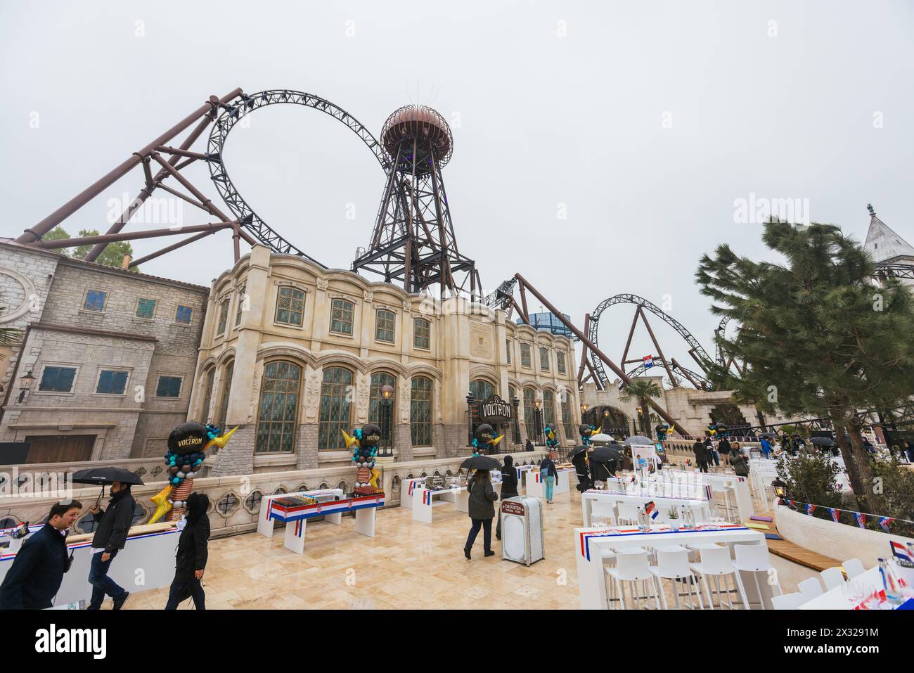 Rust, Germany. 24th Apr, 2024. The station building of the Voltron ...
