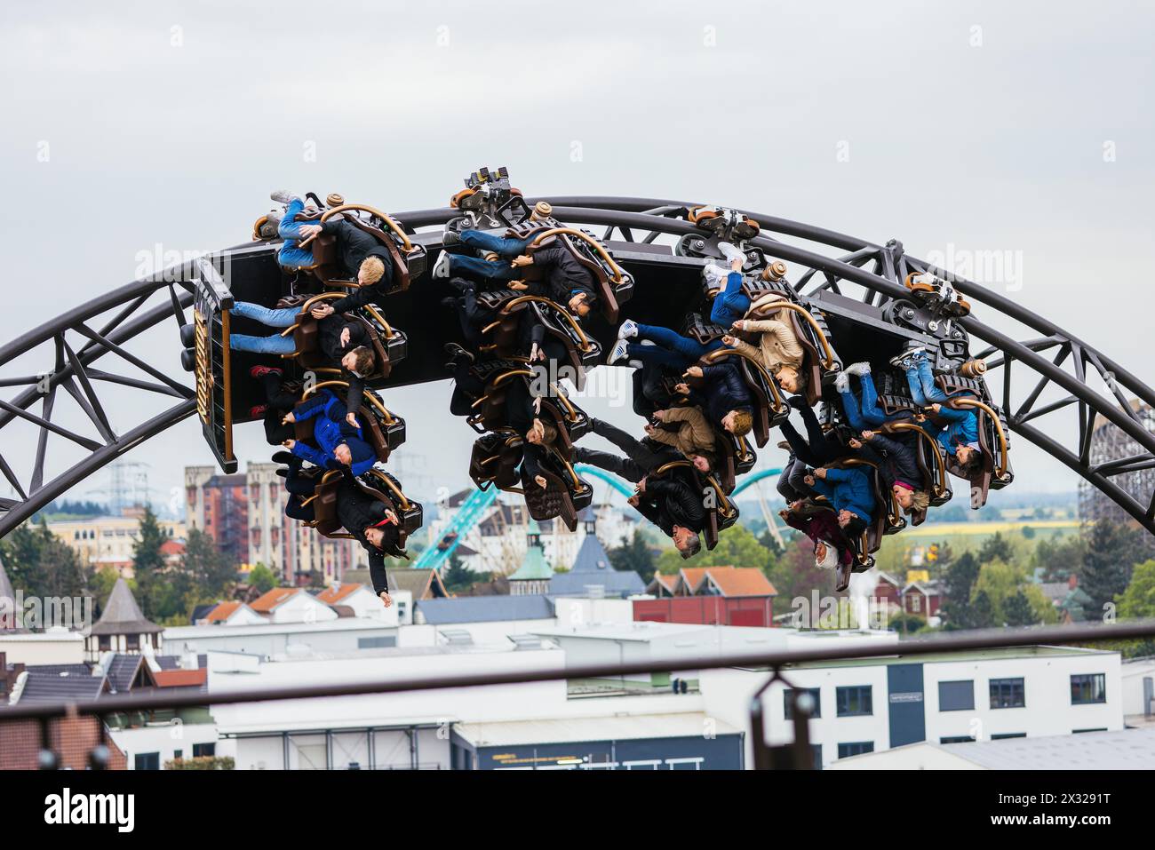 Rust, Germany. 24th Apr, 2024. Passengers ride the Voltron Nevera ...