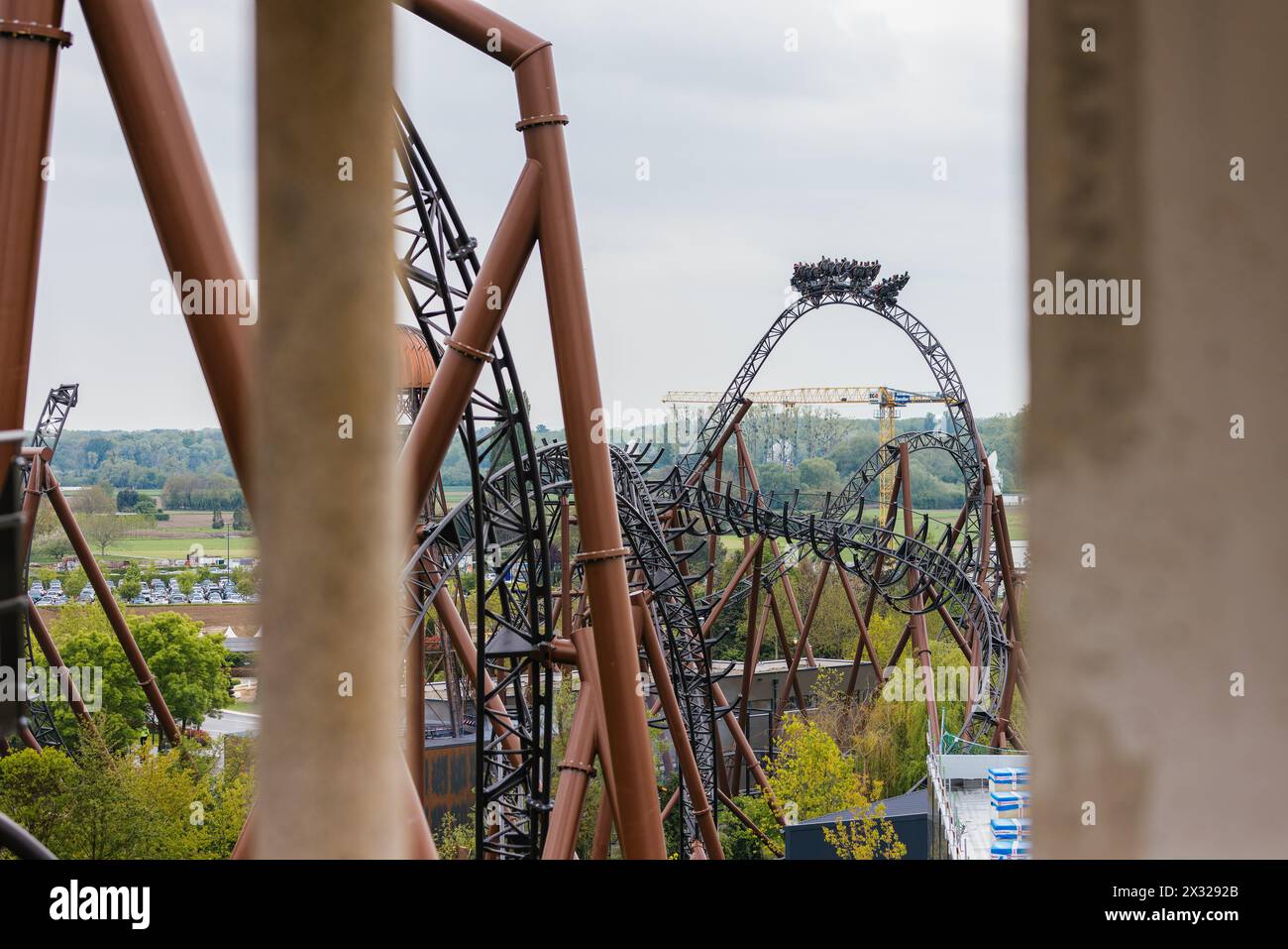 Rust, Germany. 24th Apr, 2024. Passengers ride the Voltron Nevera ...