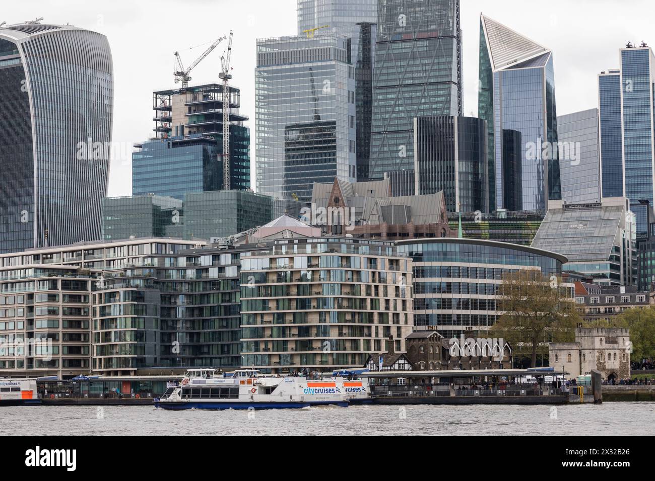 London Skyline near Tower Bridge Stock Photo - Alamy