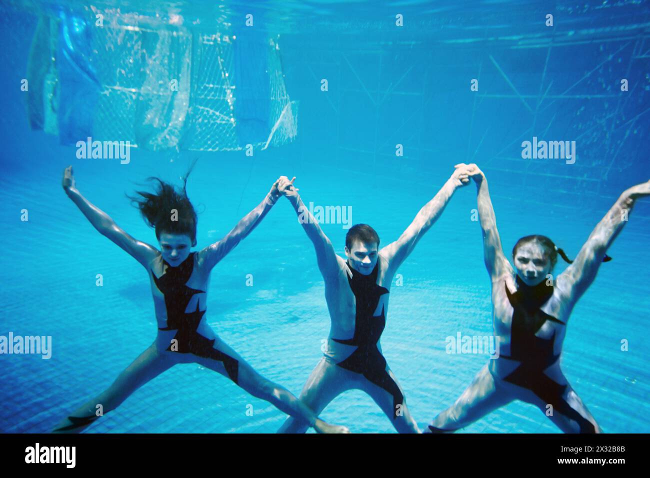 MOSCOW - JAN 8: Fairytale characters underwater at Swimming Pool of ...