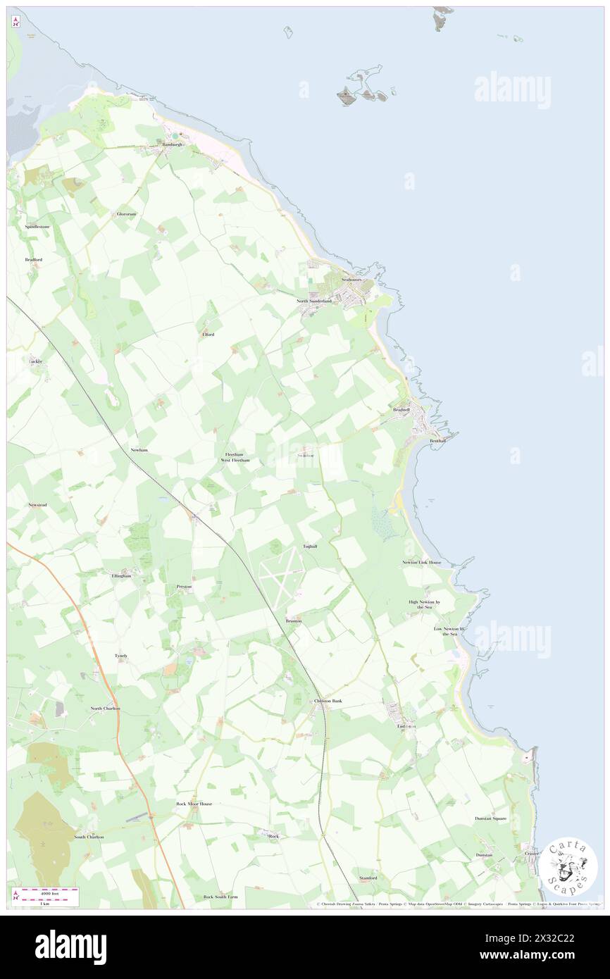 Beadnell map hi-res stock photography and images - Alamy