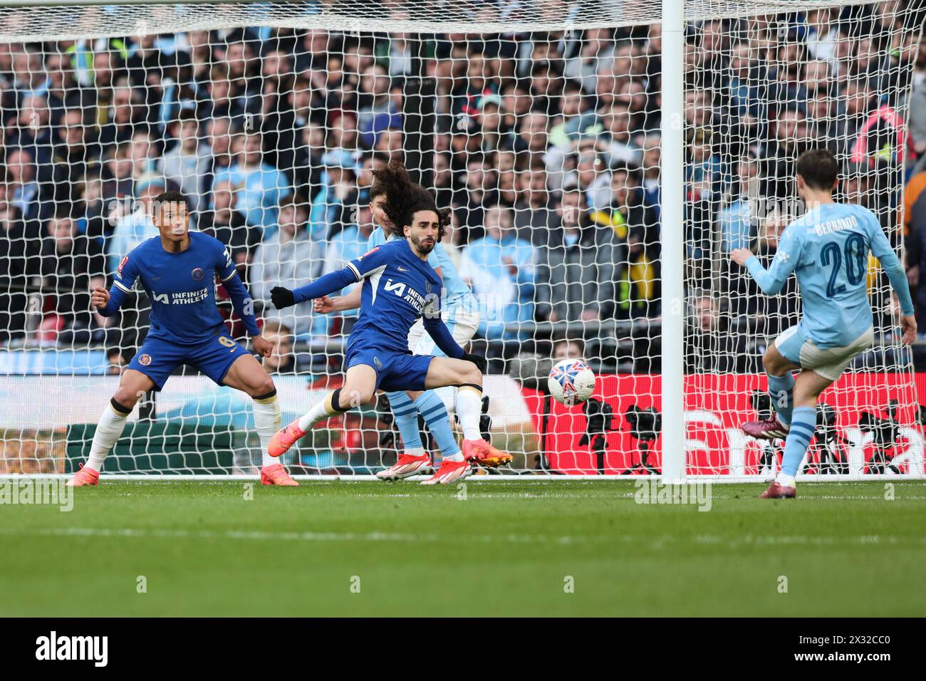 Bernardo Silva of Manchester City Scoring the winning goal - Manchester City v Chelsea, The ...