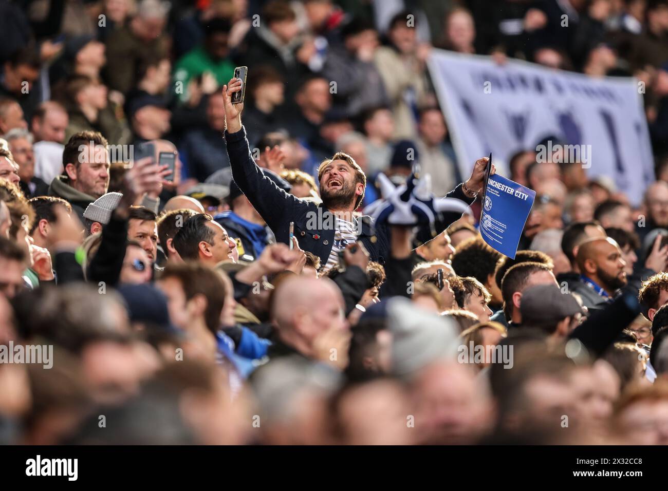 Chelsea Fan singing before the game- Manchester City v Chelsea, The ...
