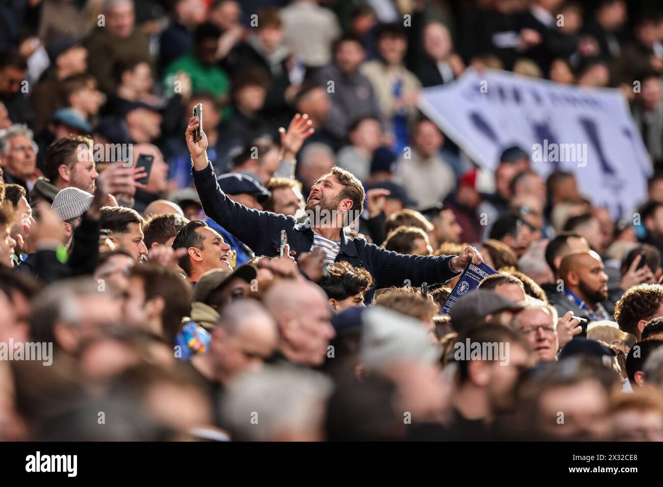 Chelsea Fan singing before the game- Manchester City v Chelsea, The ...