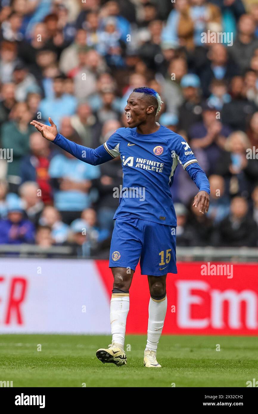Nicolas Jackson of Chelsea - Manchester City v Chelsea, The Emirates FA ...