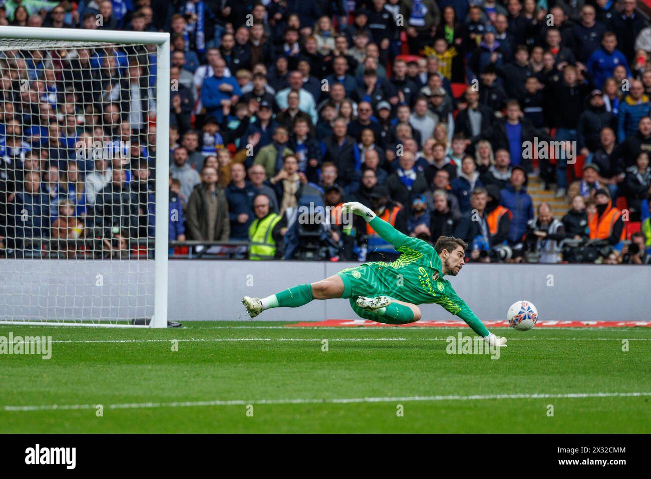 Stefan Ortega of Manchester City save in the first half- Manchester ...