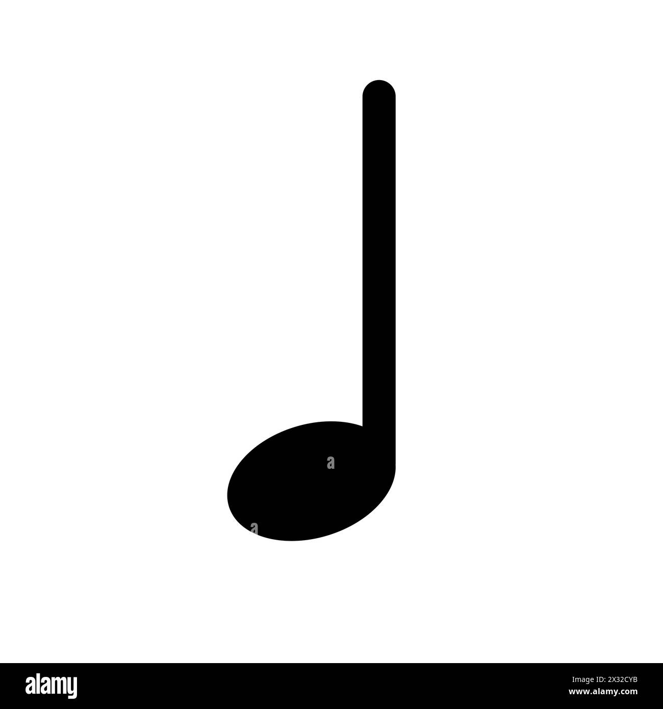 Vector flat music note isolated on white background Stock Vector Image ...