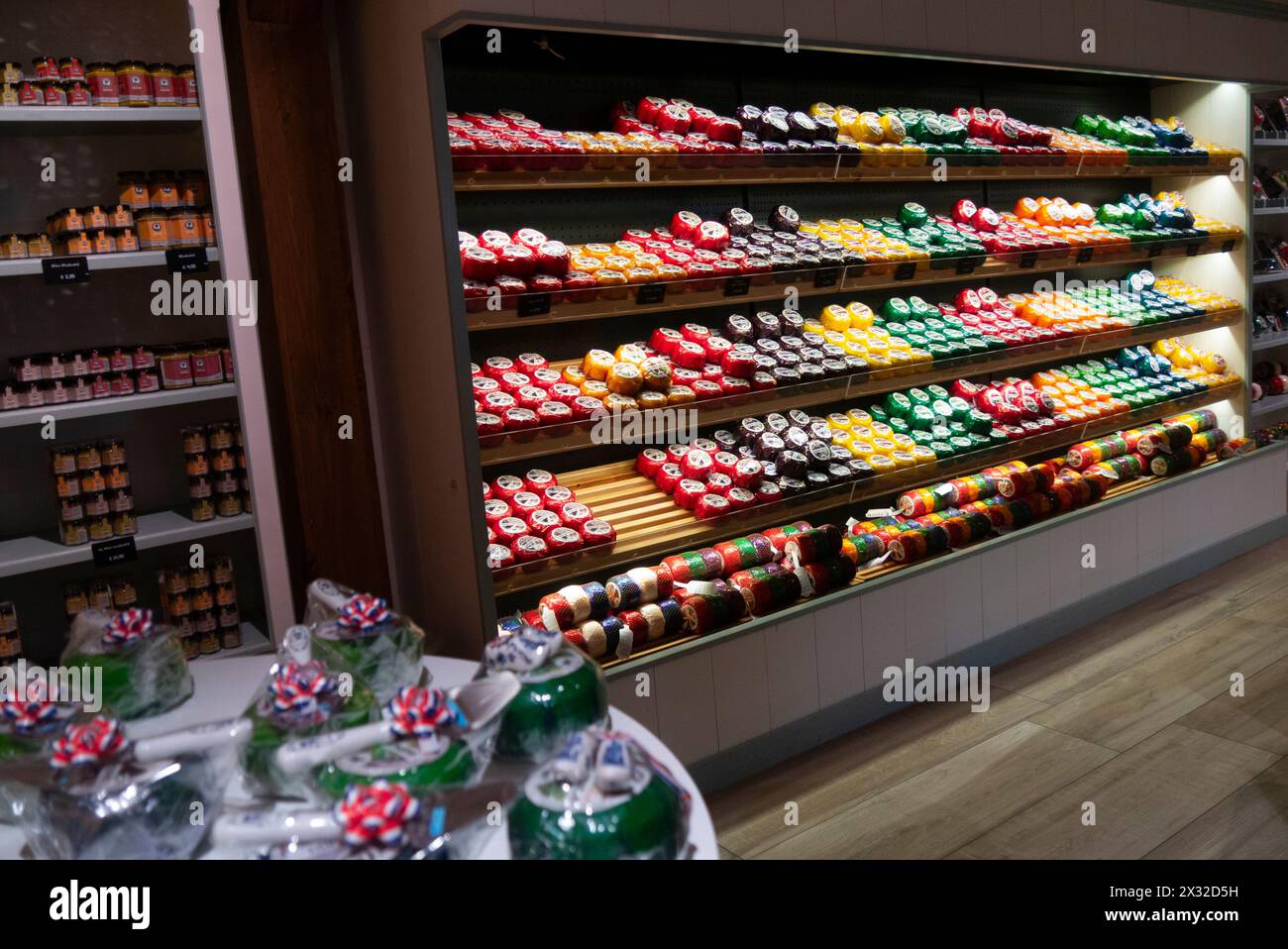 Cheese for sale in Henri Willig Farm shop where cheeses have been ...