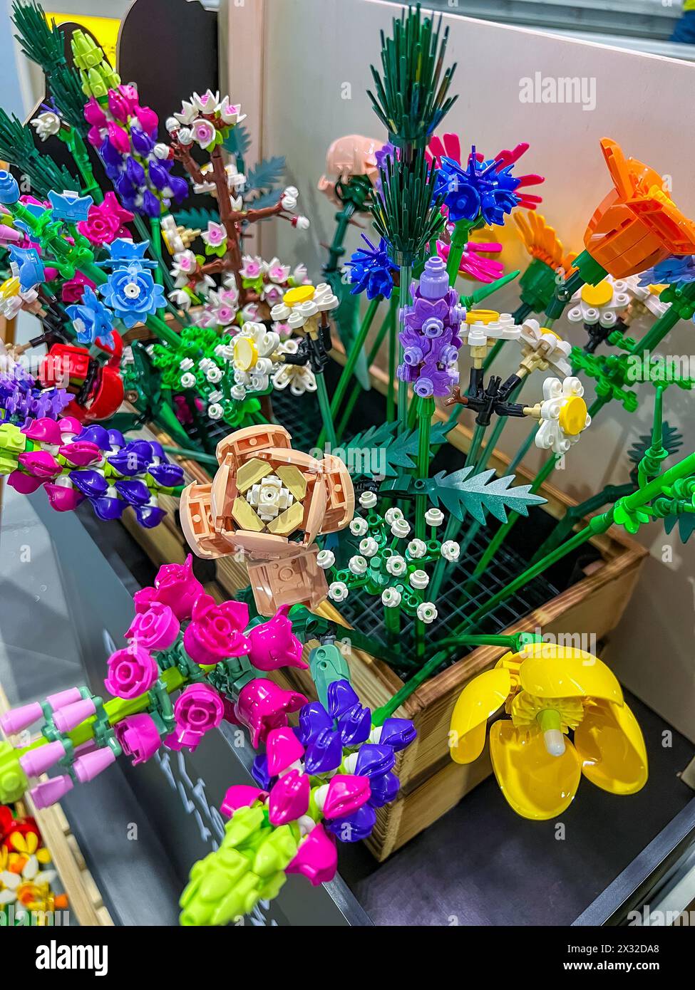 Prague, Czech Republic - April 22, 2024: Lego constructor colorful ...