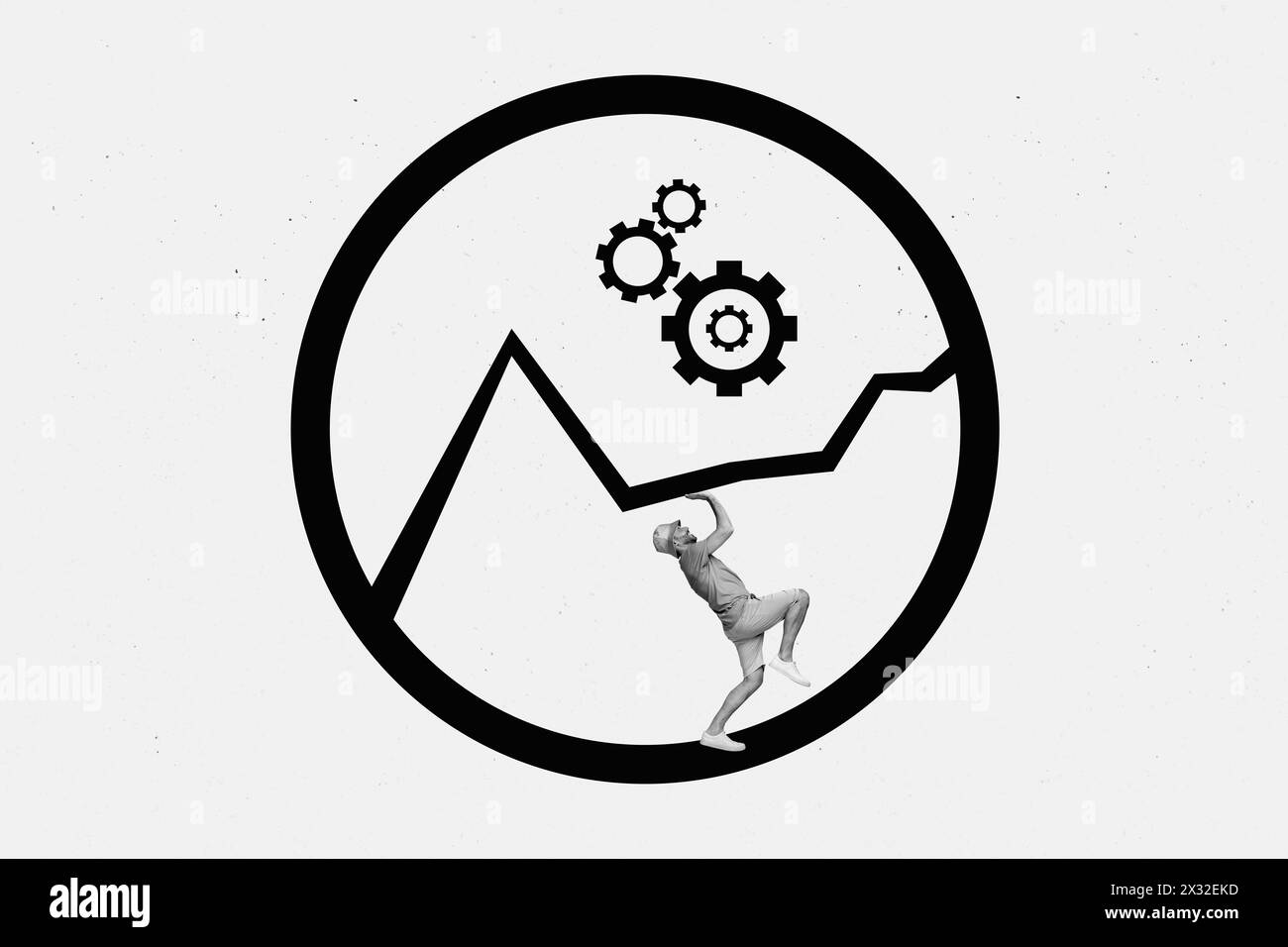 Funny image young businesspeople Black and White Stock Photos & Images ...