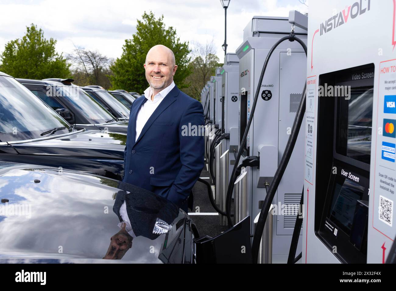 EDITORIAL USE ONLY Simon Smith, Chief Commercial Officer, InstaVolt, attends the launch of ...