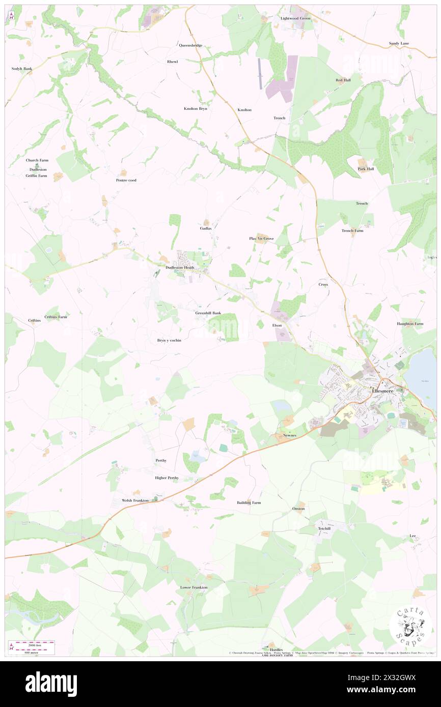 Ellesmere map hi-res stock photography and images - Alamy