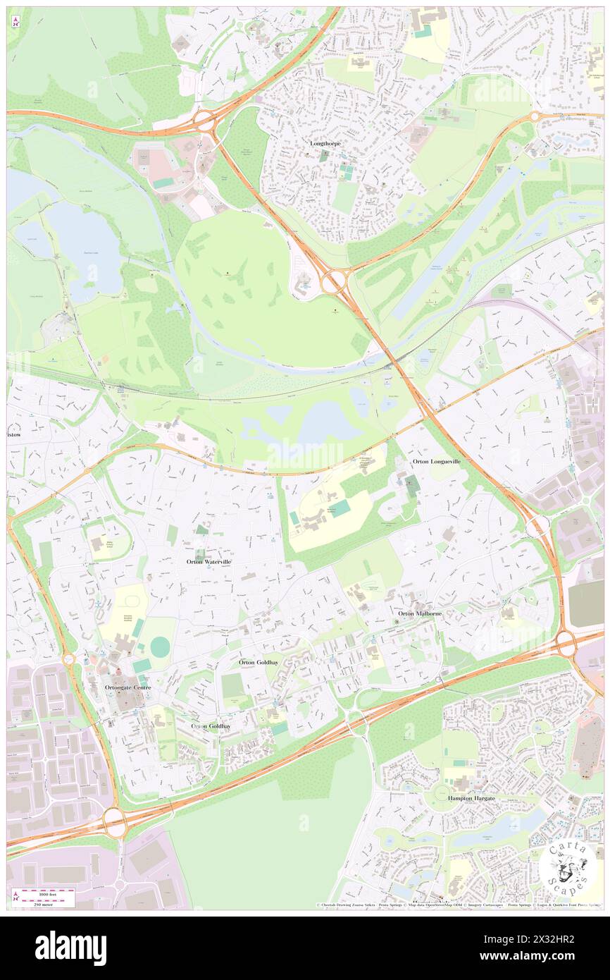 Peterborough map Cut Out Stock Images & Pictures - Alamy