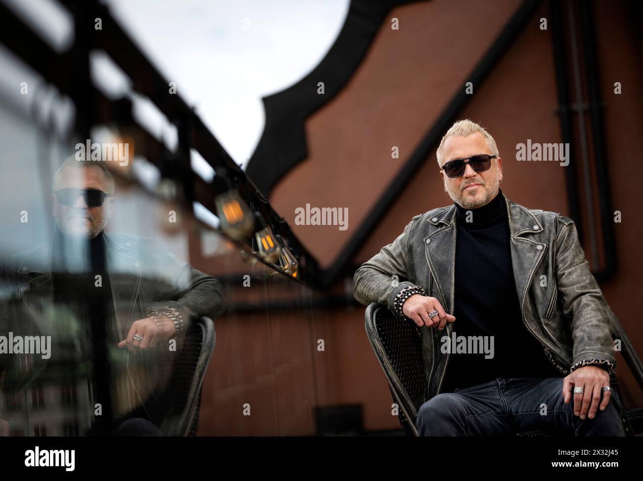 Artist Ulf Ekberg photographed in Stockholm, Sweden, on April 24, 2024 ...