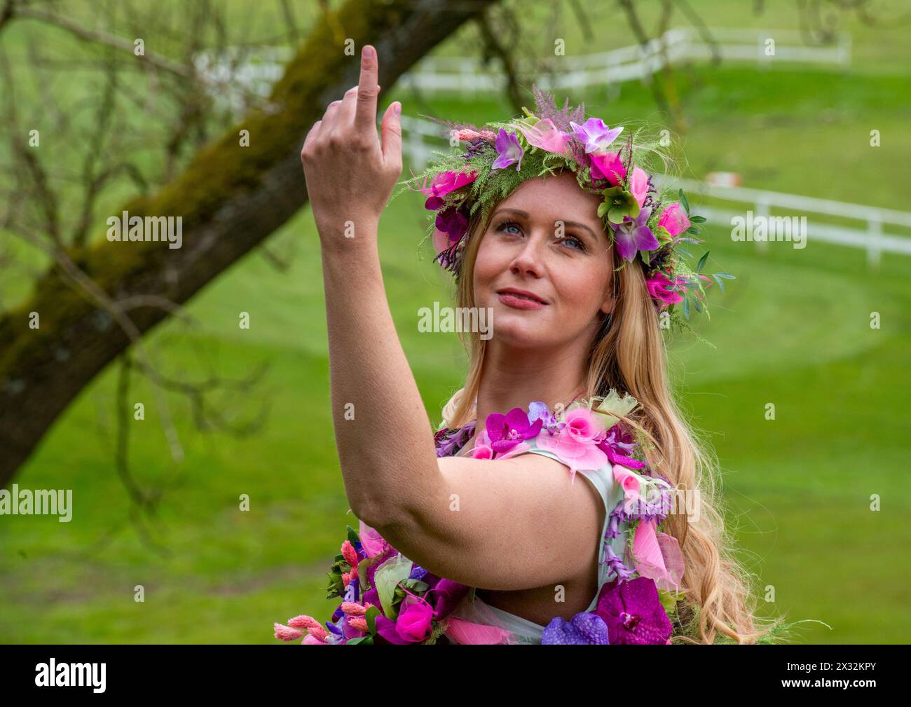 Harrogate, North Yorkshire, 24th April 2024. Model Lucy Kent from ...