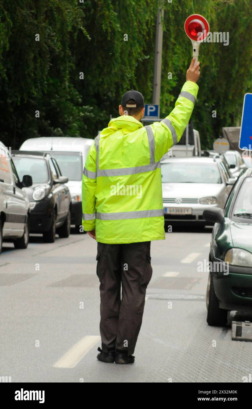 traffic guard or traffic controller for traffic regulation on the ...