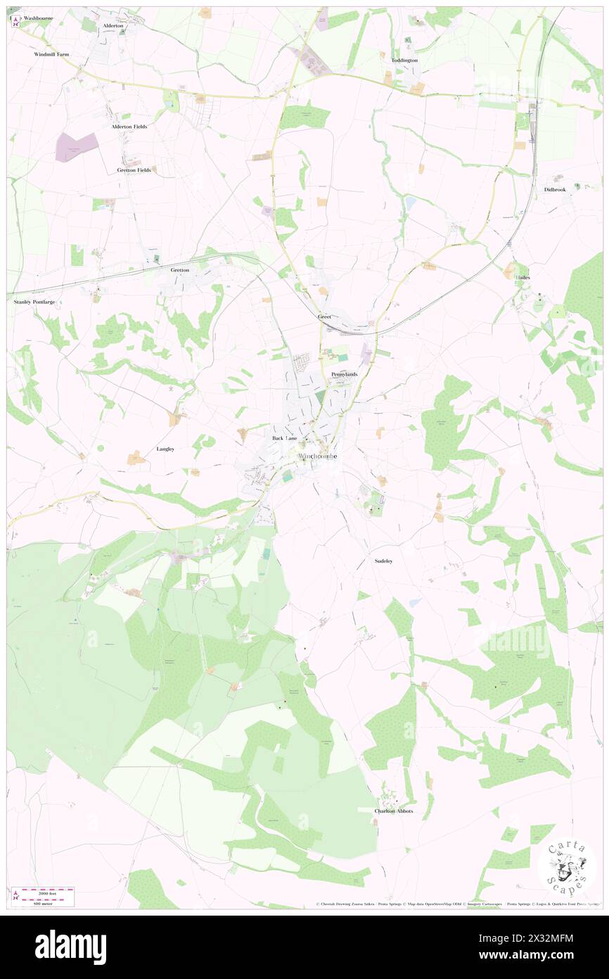Winchcombe map hi-res stock photography and images - Alamy