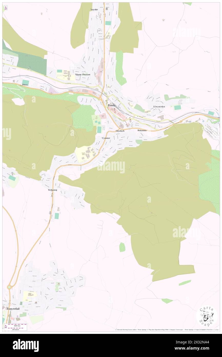 Rhondda map hi-res stock photography and images - Alamy