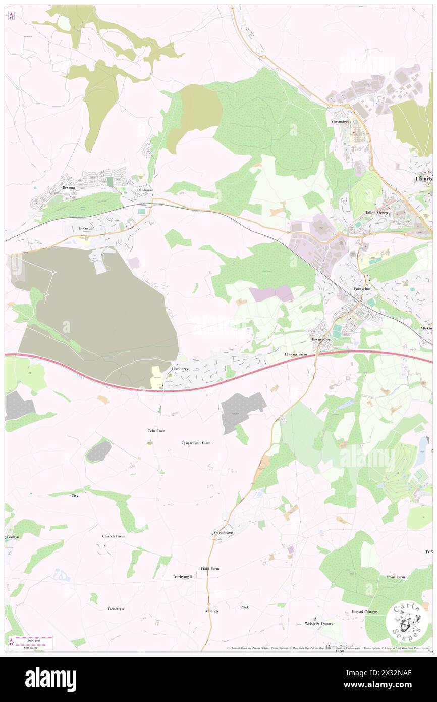 Rhondda map hi-res stock photography and images - Alamy