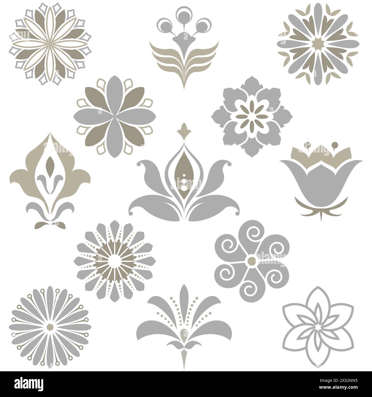 Vector floral set. Spring or summer design for invitation, wedding or ...